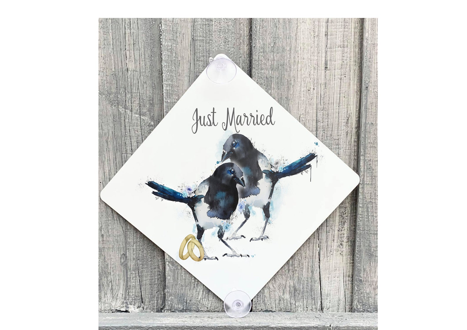 Personalised Just Married Car Sign Vintage Wedding Car Sign | Etsy