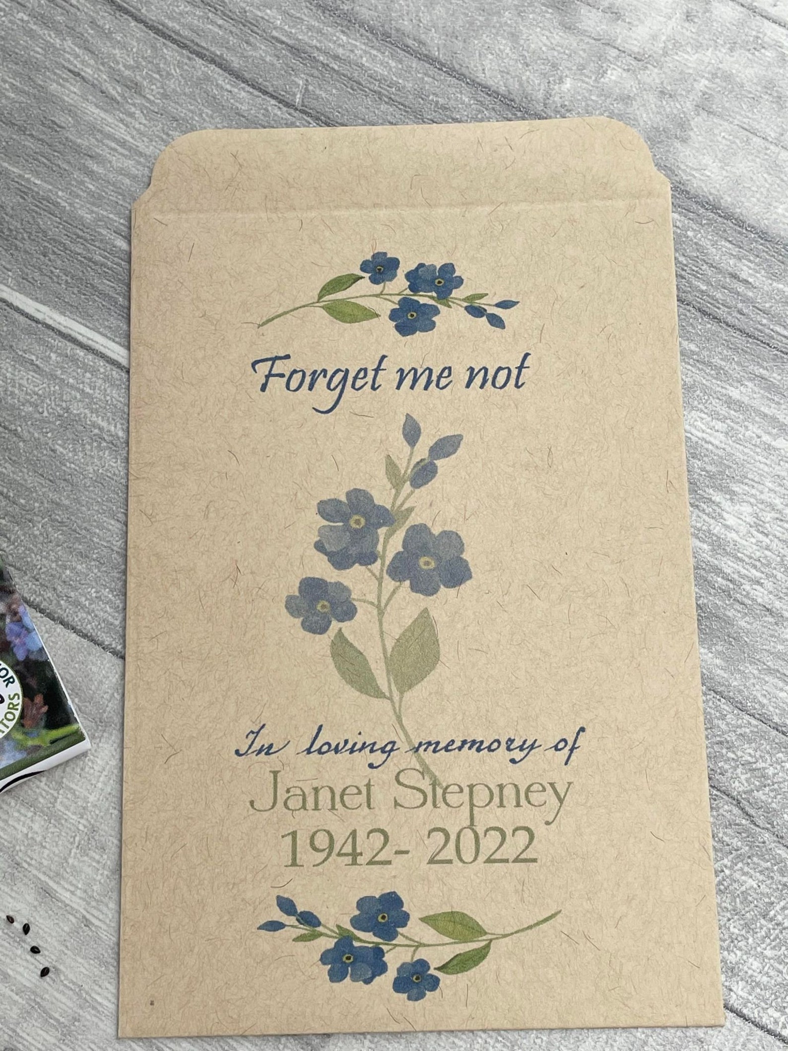 Personalised in Loving Memory Seed Packets, Remembrance Seed Packets ...
