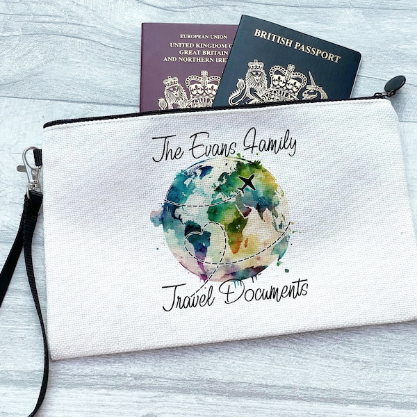 Personalised Travel Document Holder - Etsy