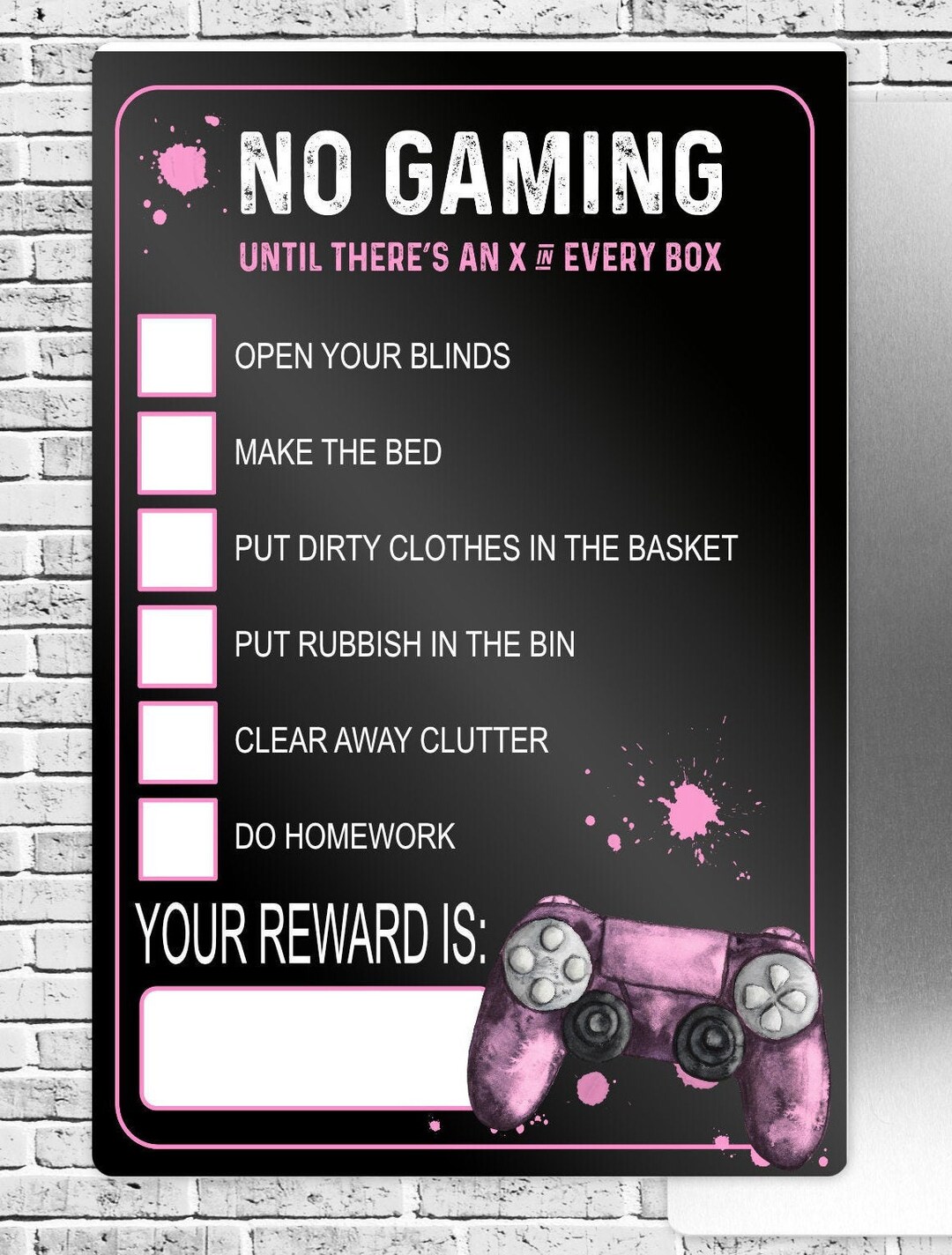 Personalised Gaming Reward Board, Gamer Gift, Chore Chart, Game ...