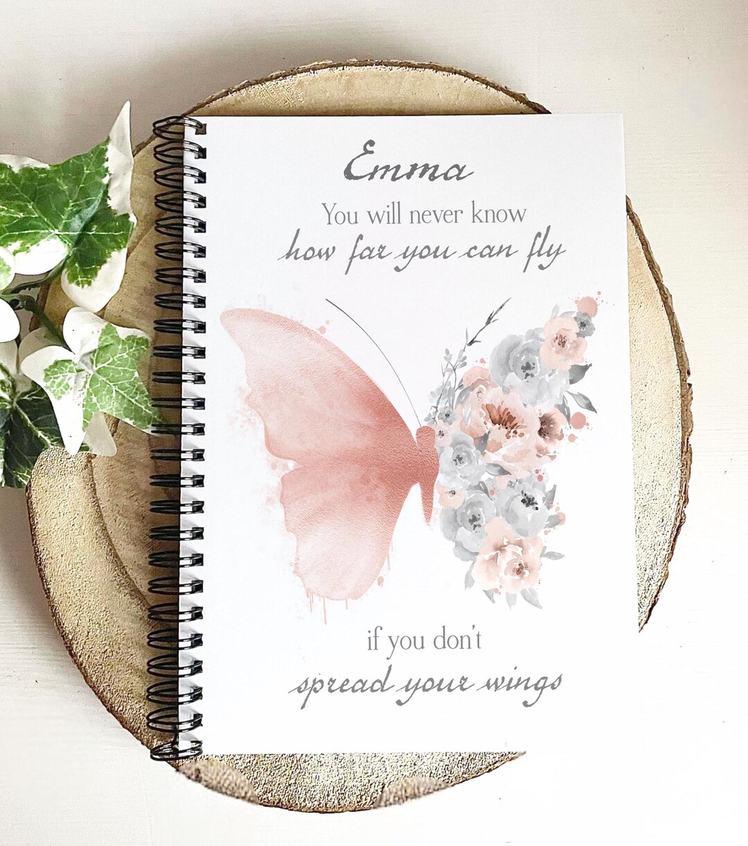 Personalised Butterfly Notebook, Hard Cover Notebook, Butterfly Gift ...