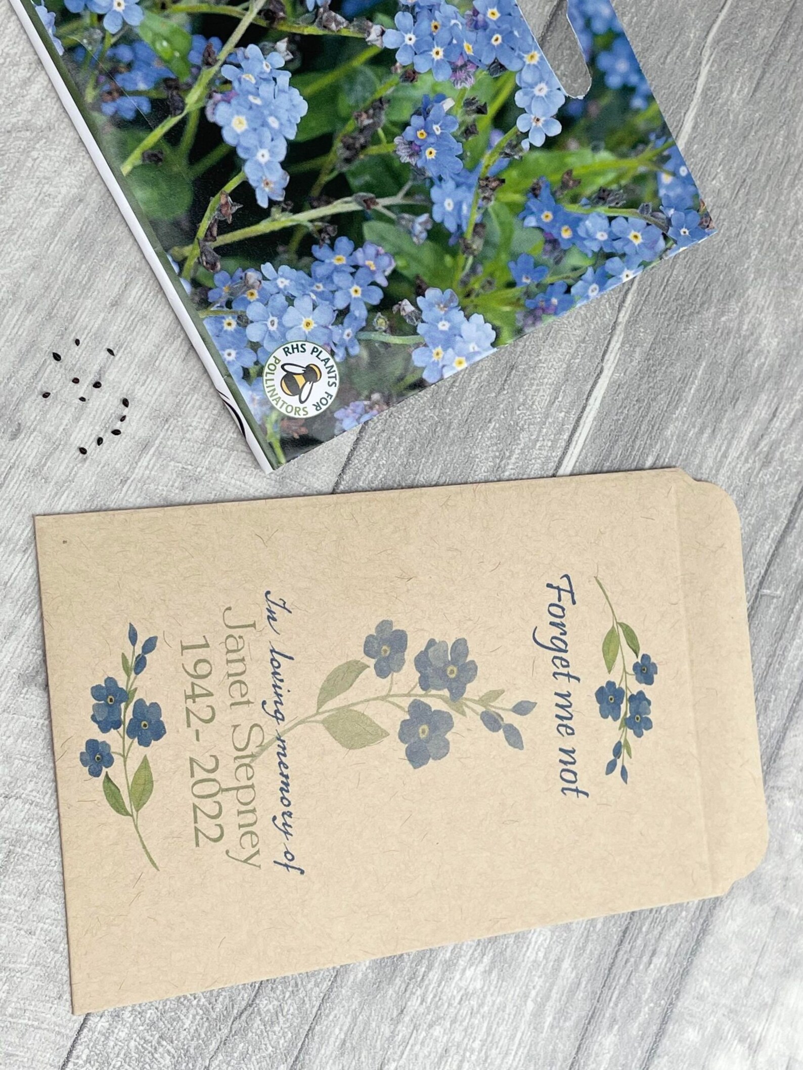 Personalised in Loving Memory Seed Packets, Remembrance Seed Packets ...