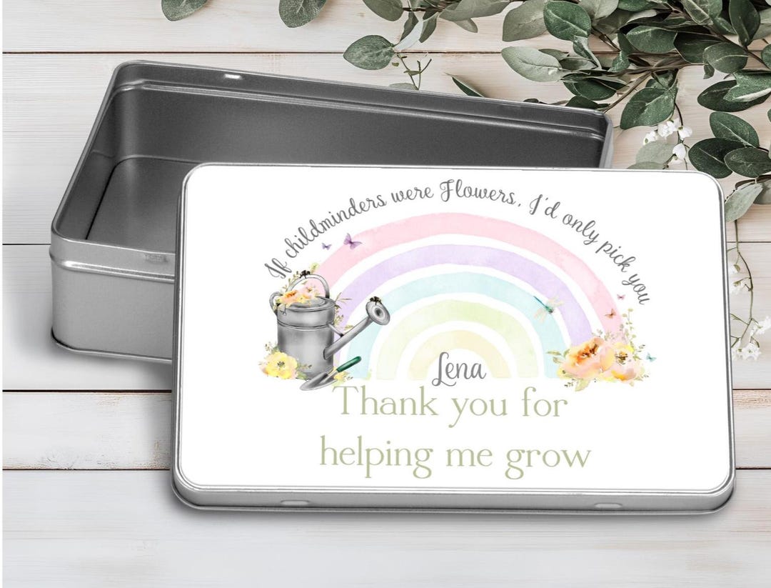 Childminder's Thank You Tin, Thank You Gift, Birthday Gift, Childminder ...