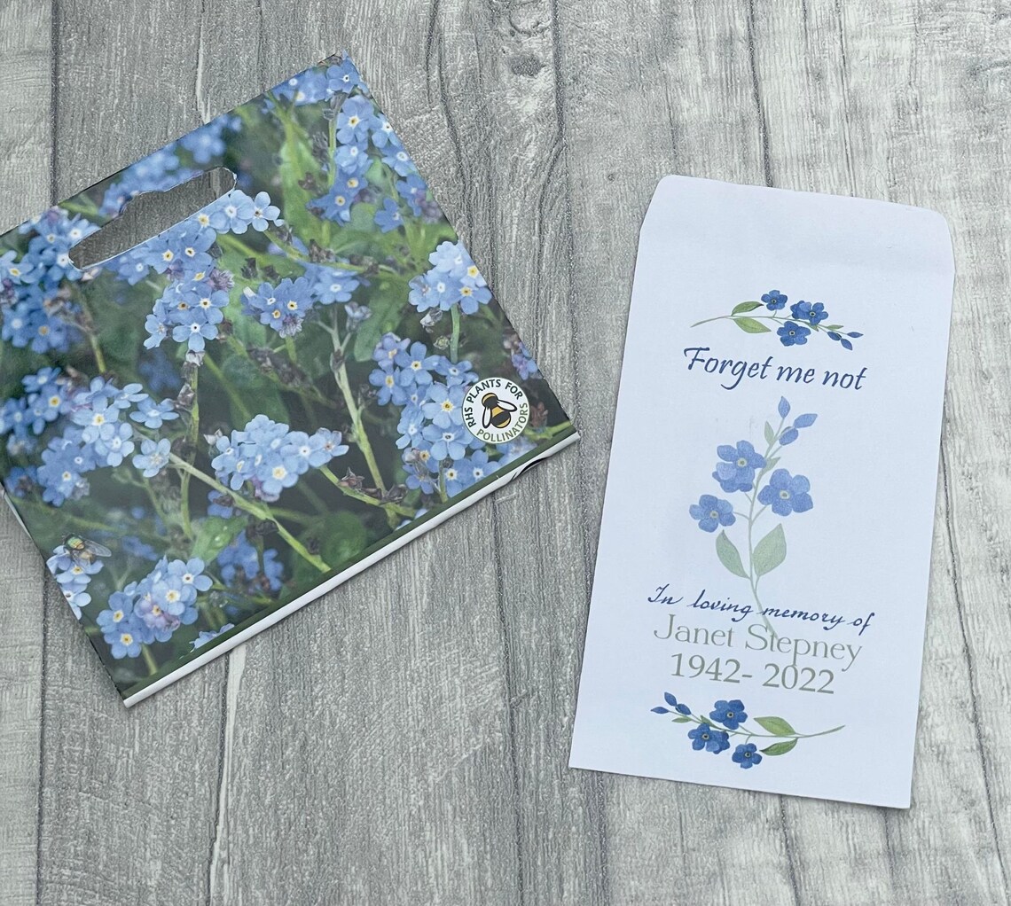 Personalised in Loving Memory Seed Packets, Remembrance Seed Packets ...