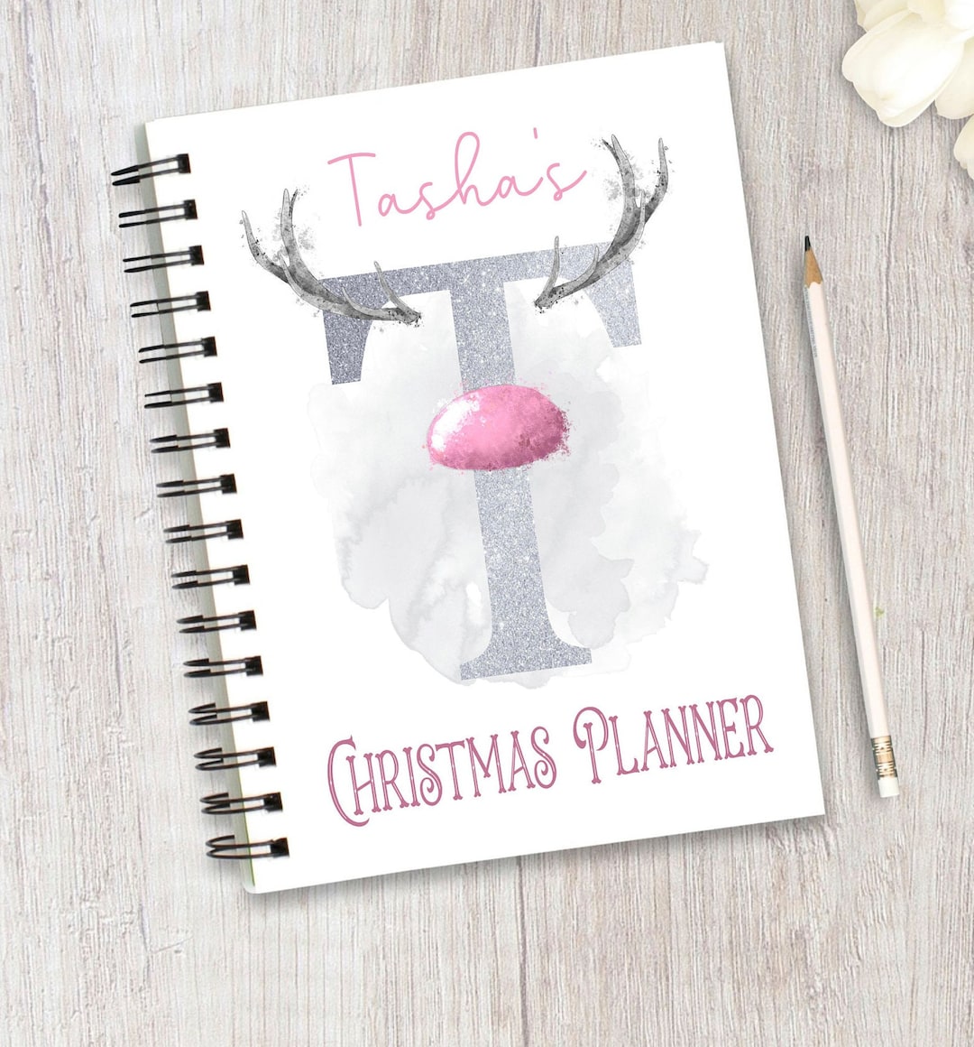 Personalised Christmas Planner Christmas Reindeer Notebook - Etsy UK