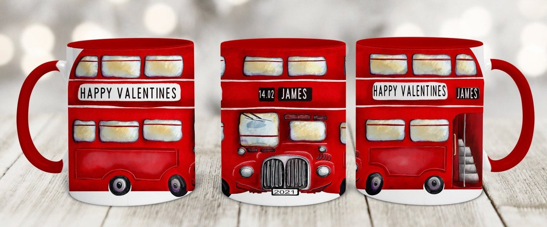 Red Bus Mug, London Bus Mug Gift, Double Decker, Boyfriend Gift ...