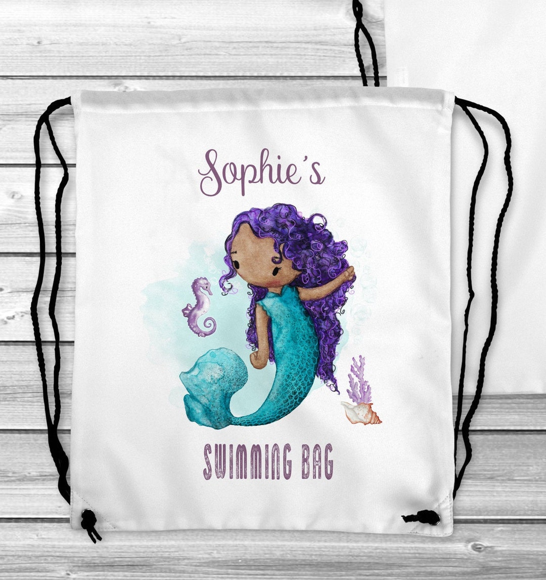 Personalised Children's Mermaid Bag, Swim Bag , P.e Bag, Gym Bag - Etsy