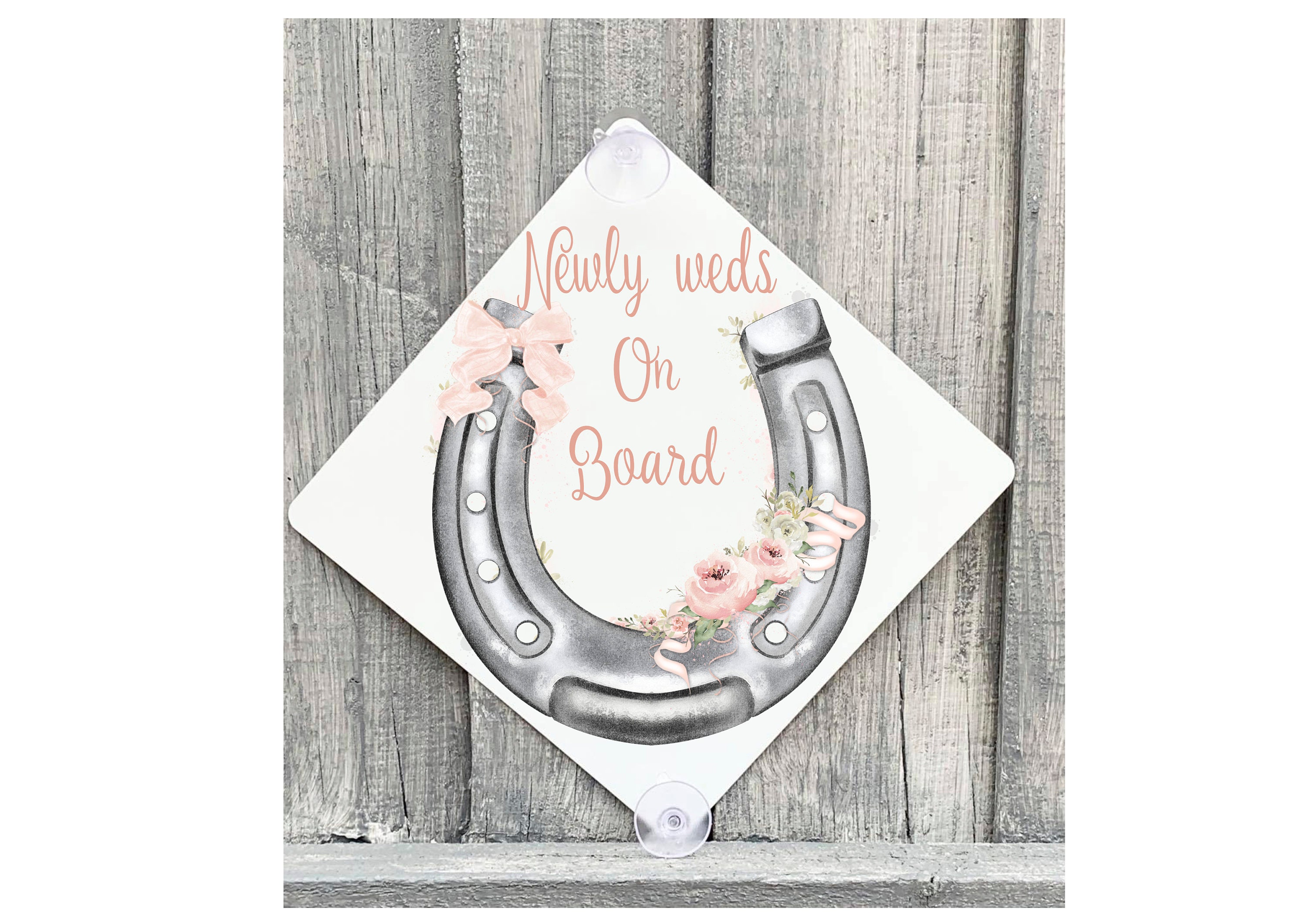 Personalised Just Married Car Sign Vintage Wedding Car Sign | Etsy