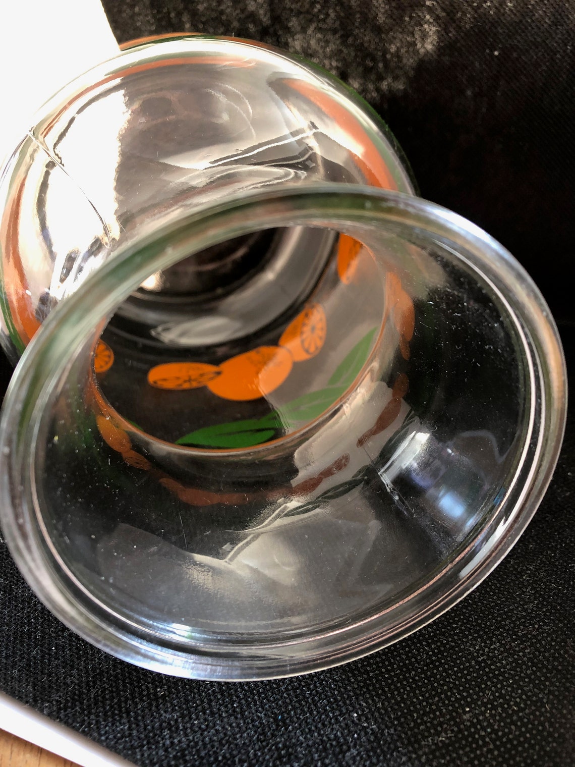 Glass Anchor Hocking Juice Jug With Oranges on It - Etsy