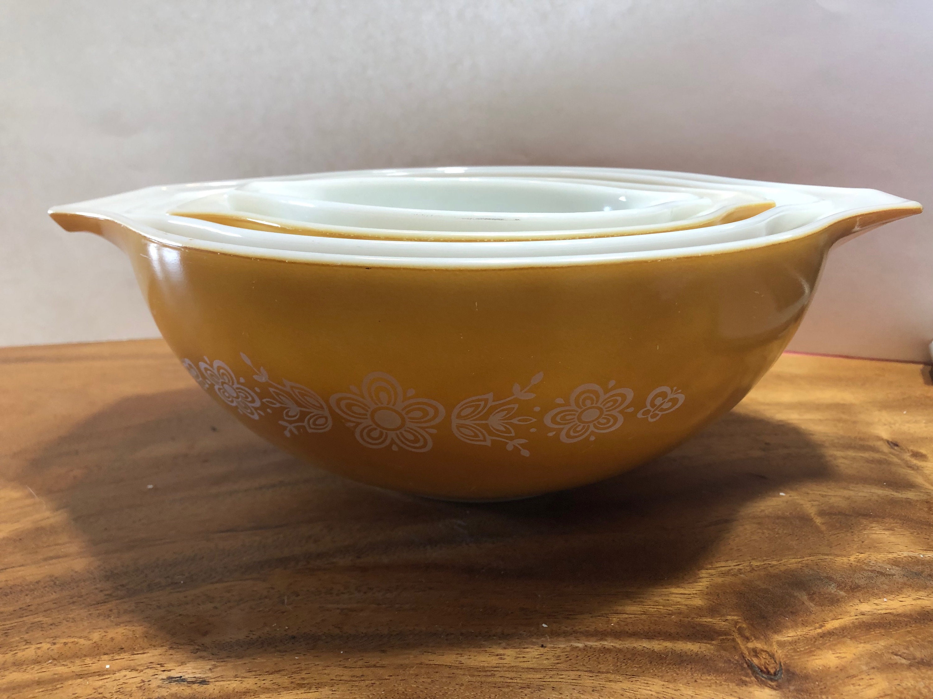 Butterfly Gold Cinderella Pyrex Bowl Set - Etsy