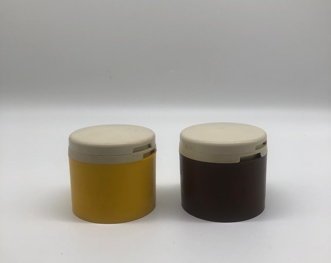 Vintage Tupperware Stacking Salt and Pepper Shakers, Yellow and Brown ...