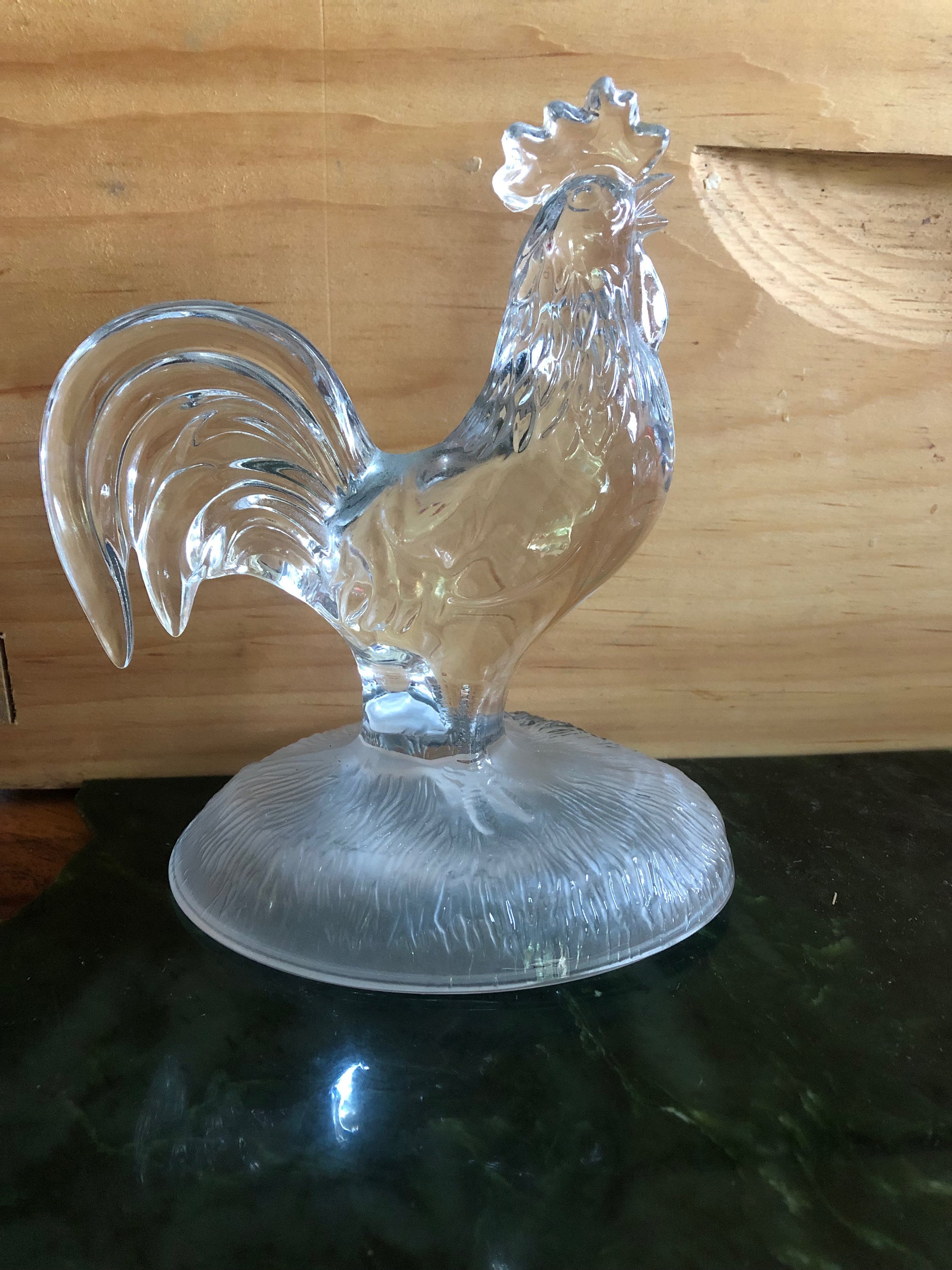 Lead Crystal Glass Rooster Made by Cristal D'arques, Made in France - Etsy