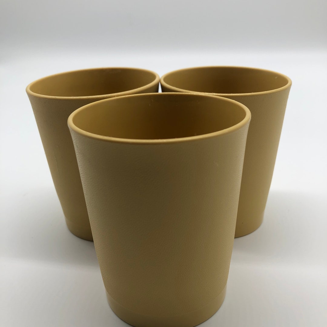 Set of 3 Vintage Tupperware Yellow Cups, Numbers 1251-30, 1251-25, 1251 ...