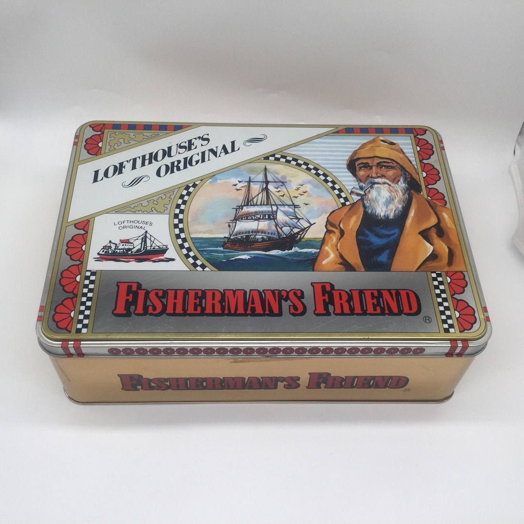 Huge Vintage Fisherman's Friend Display Box With Hinged Lid, Made of ...