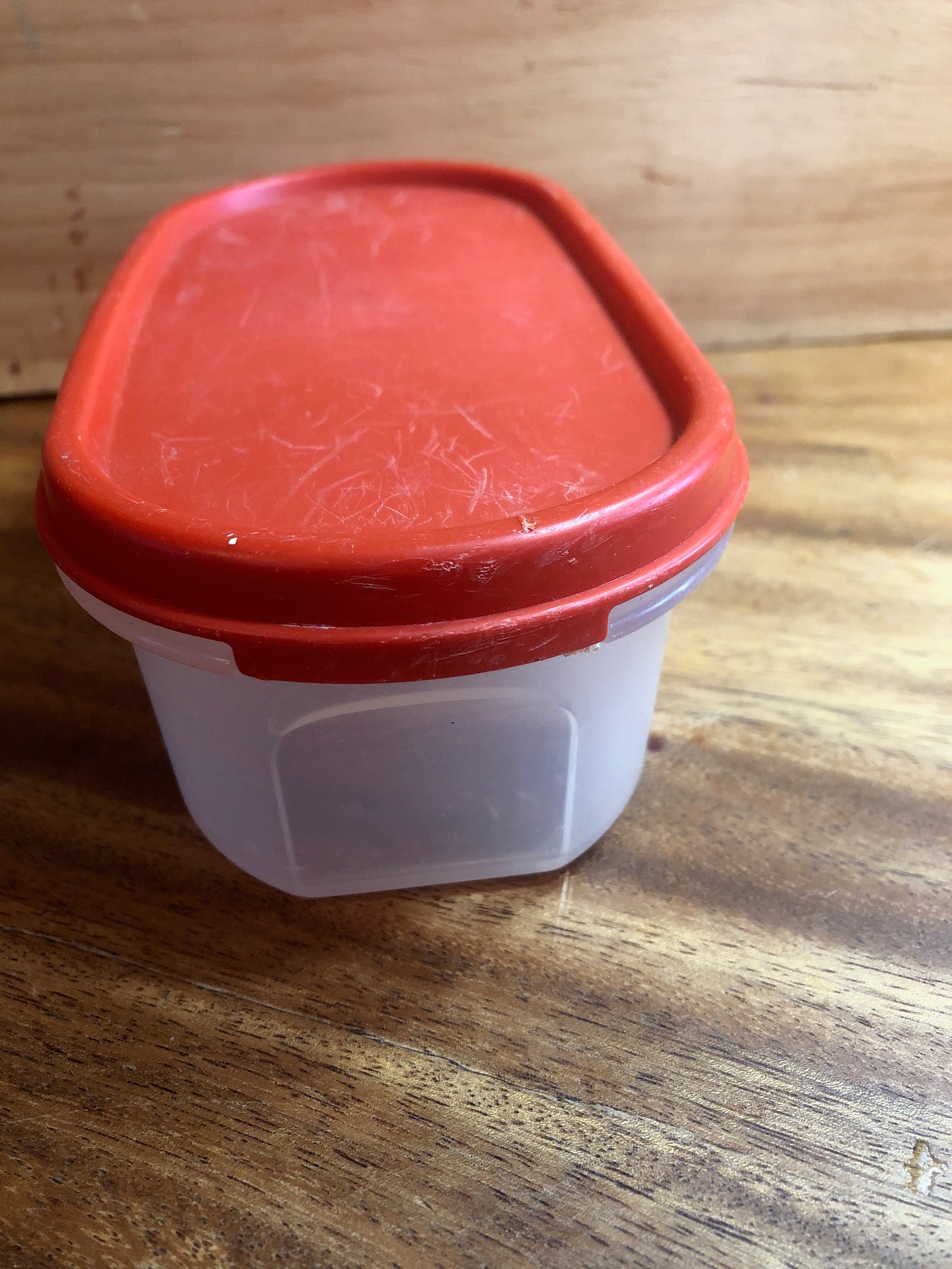 Vintage Tupperware Container Holds 500ml or 2 Cups With a Red Lid ...