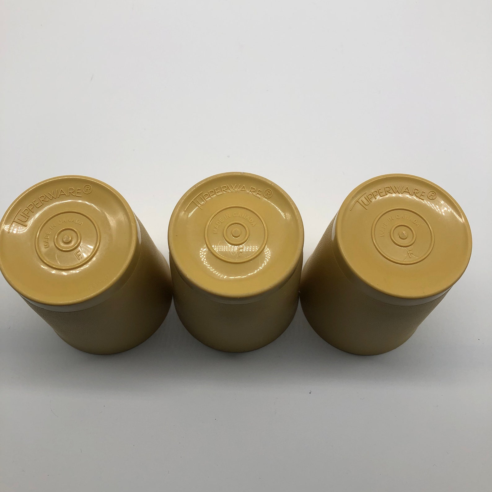Set of 3 Vintage Tupperware Yellow Cups, Numbers 1251-30, 1251-25, 1251 ...