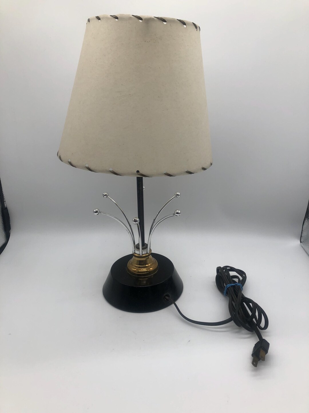 Vintage MCM Richard Singer & Sons Sputnik Atomic Table Lamp With Gold ...