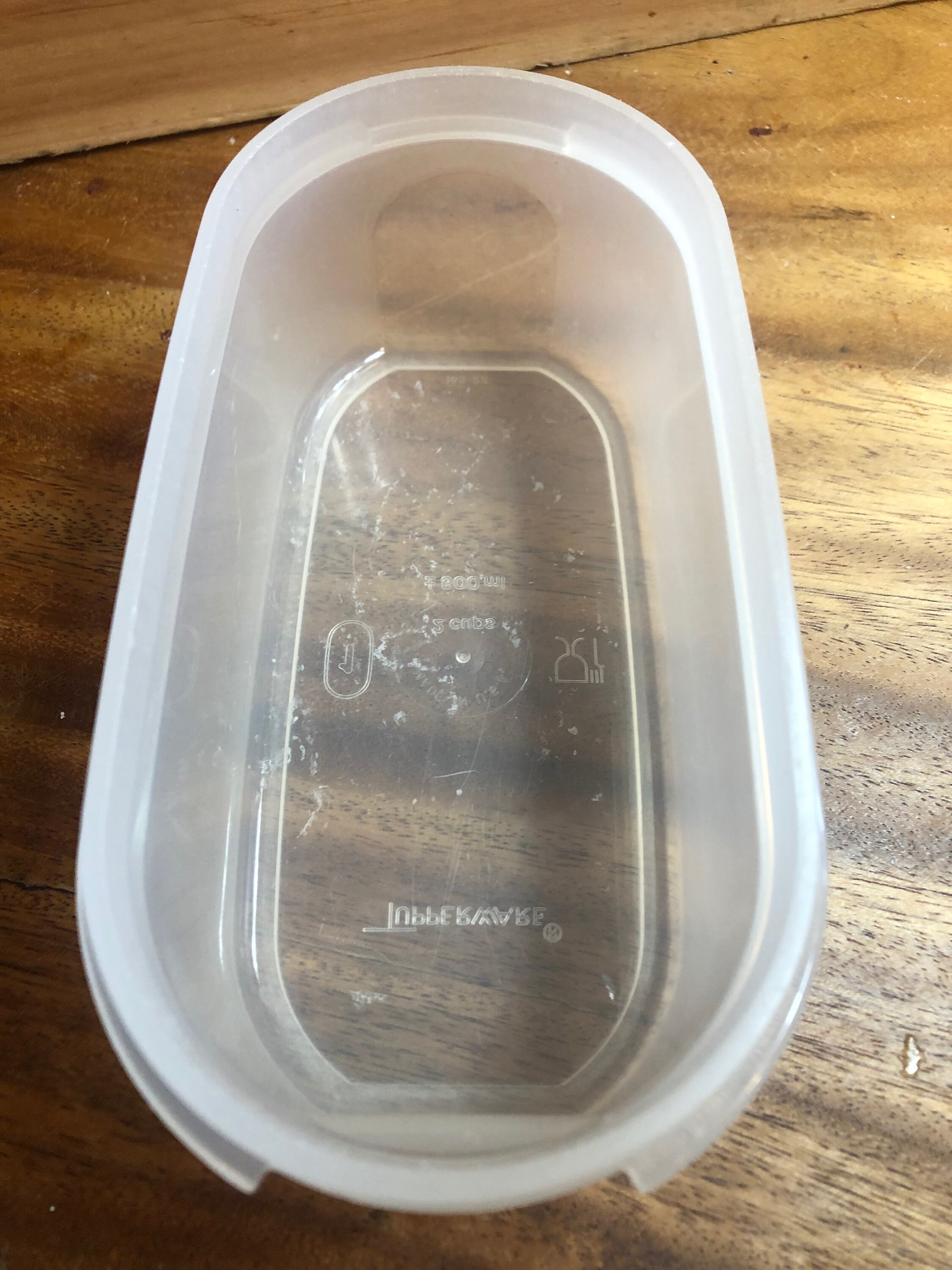 Vintage Tupperware Container Holds 500ml or 2 Cups With a Red Lid ...