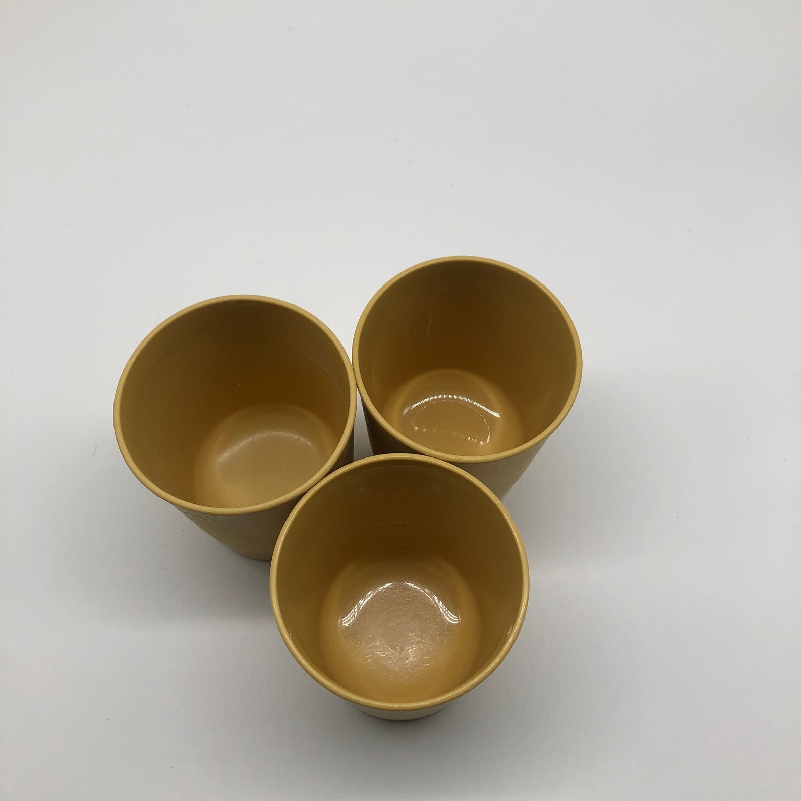 Set of 3 Vintage Tupperware Yellow Cups, Numbers 1251-30, 1251-25, 1251 ...