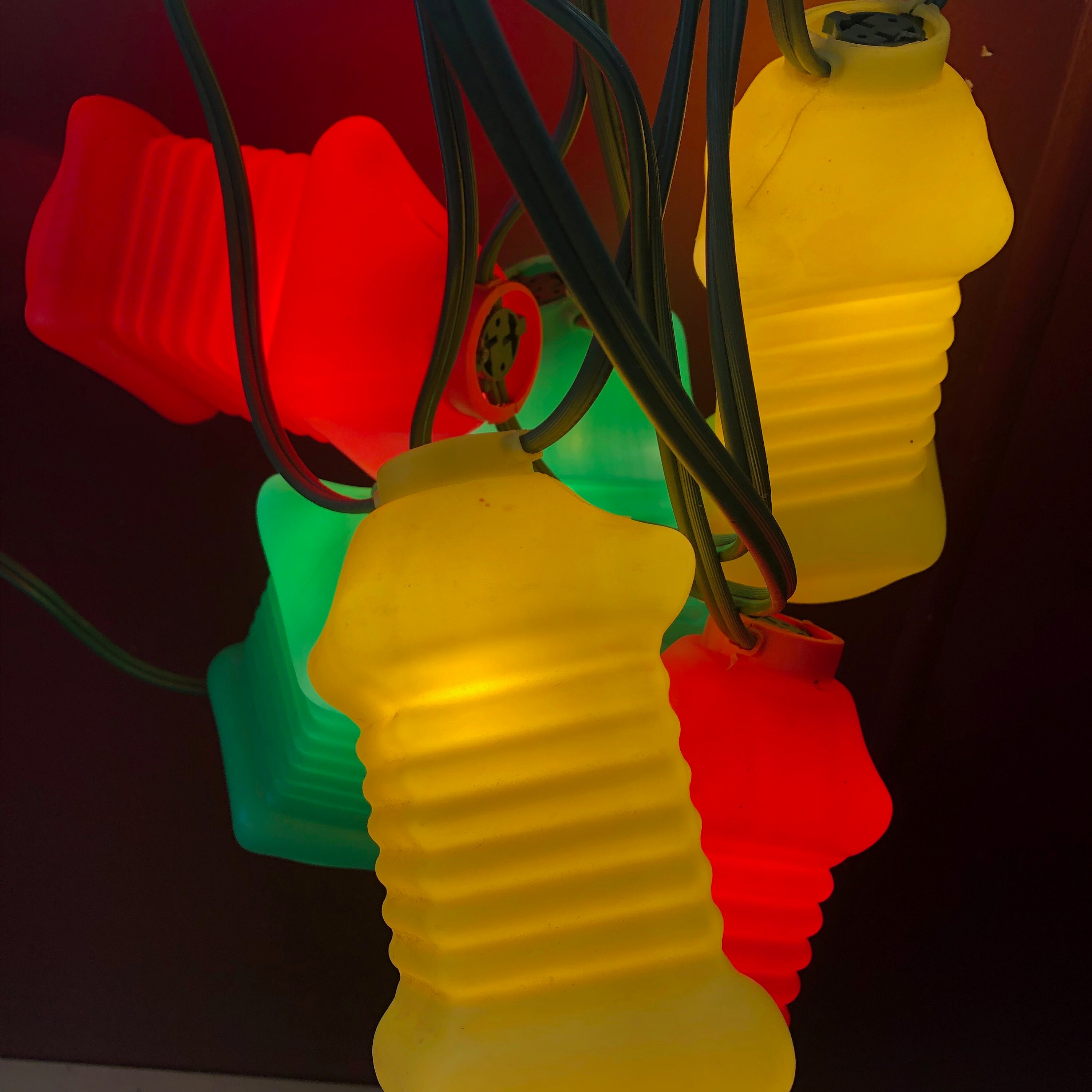 1970s String of Patio Lantern Lights With 2 of Each Red - Etsy