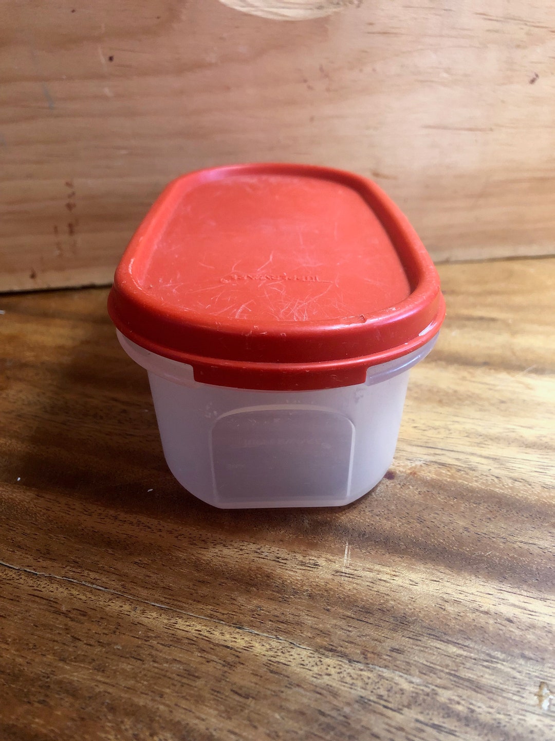 Vintage Tupperware Container Holds 500ml or 2 Cups With a Red Lid ...