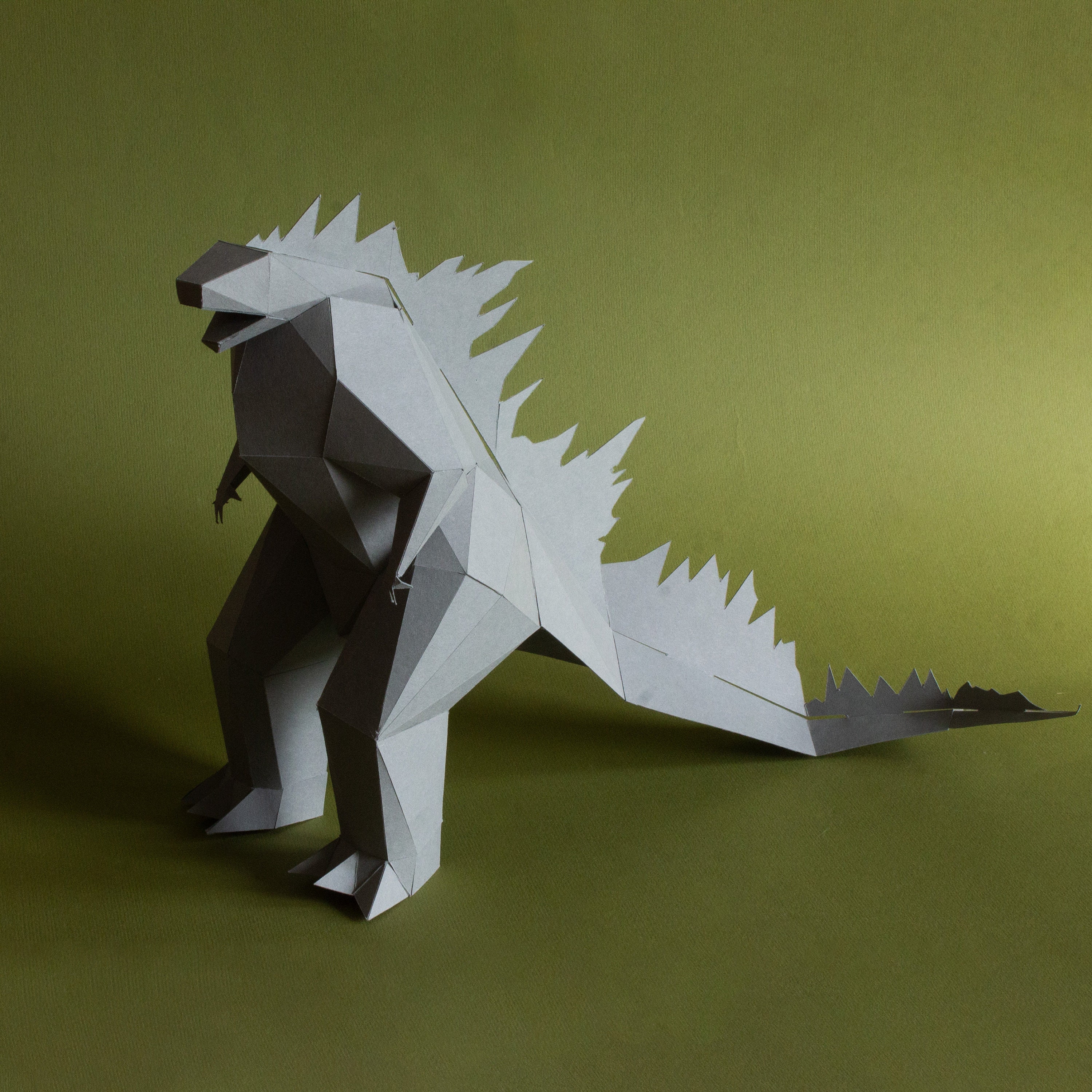 Godzilla Papercraft Template: Low Poly 3D Origami Kaiju (PDF, SVG, DXF ...
