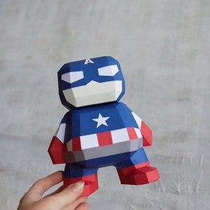 DIY Superhero PDF Template, Comic Character, 3D Papercraft Doll, Party ...