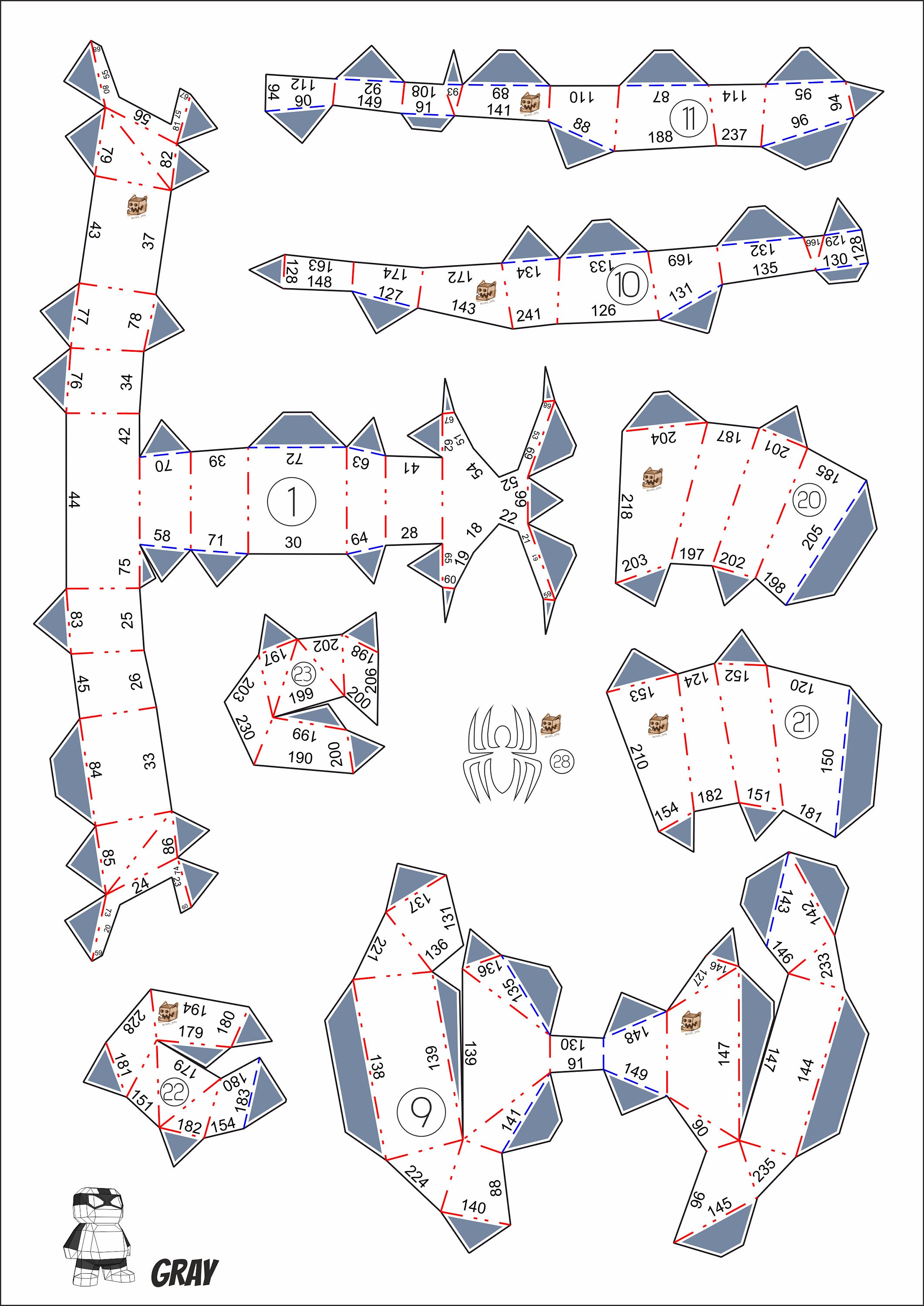 DIY Papercraft DIGITAL Spiderman Comics Superhero Craft Low - Etsy