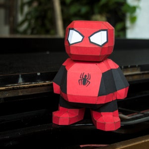 Origami Spider Papercraft: 3D Superhero Puzzle (SVG, DXF, PDF) - Etsy