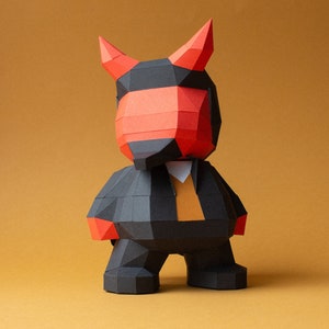DIY Lucifer in Suit Figure, Devil's Papercraft Template, Halloween ...