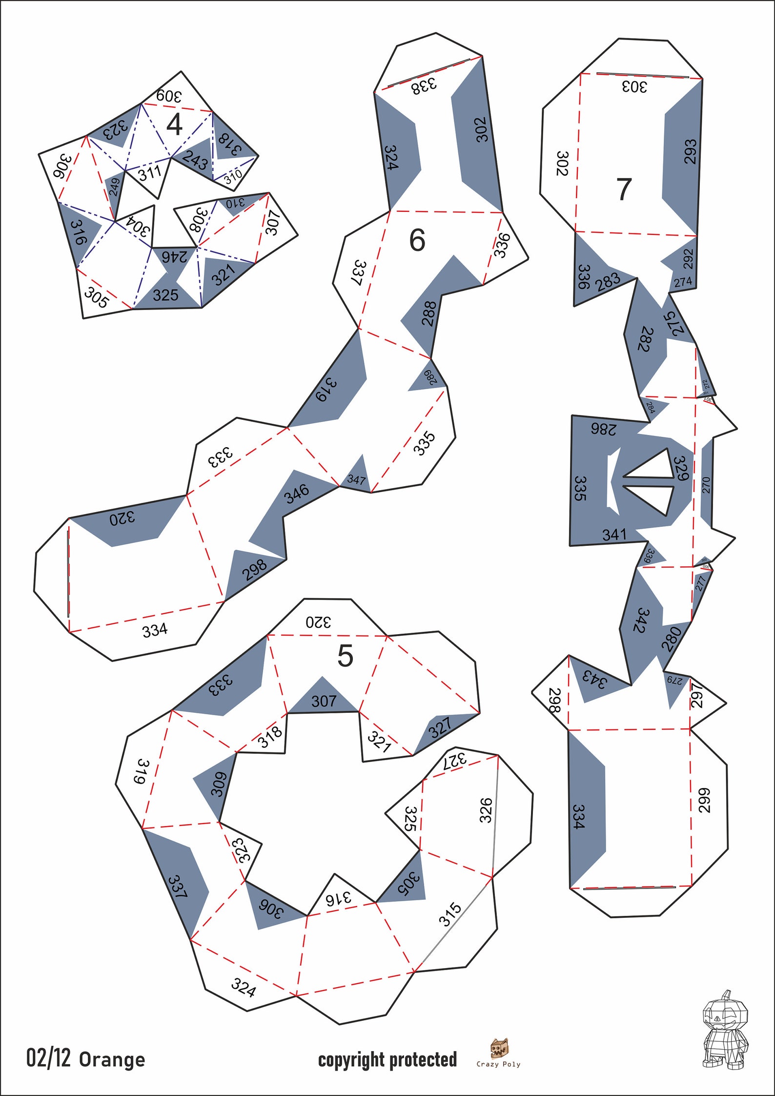 Halloween Papercraft Clothes for Dolls Diy PDF Template - Etsy