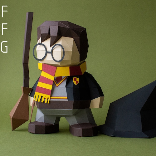 DIY Little Wizard PDF Template 3D Papercraft Doll Party - Etsy