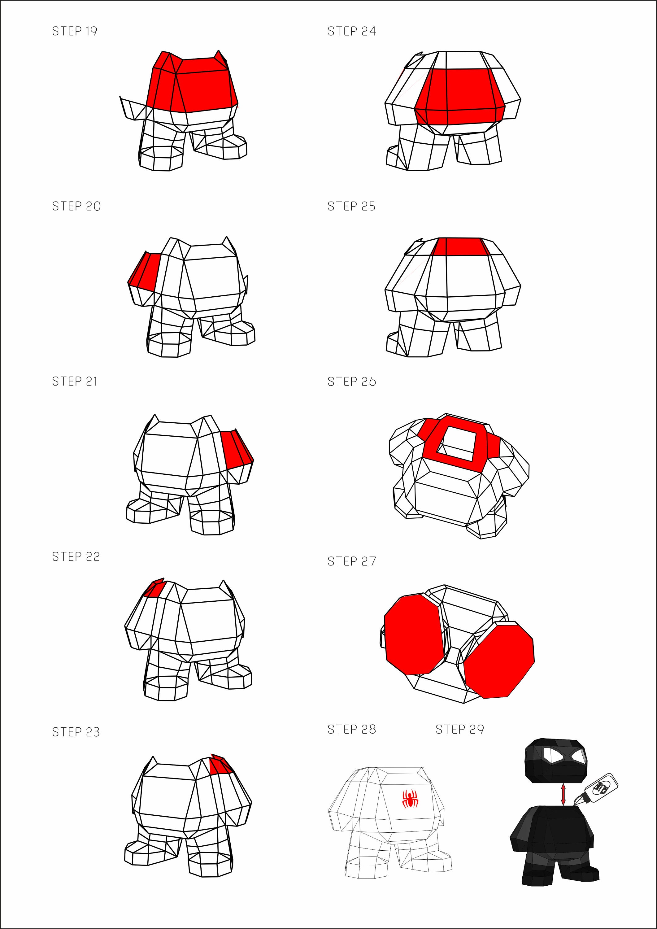 DIY Papercraft DIGITAL Spiderman Comics Superhero Craft Low - Etsy