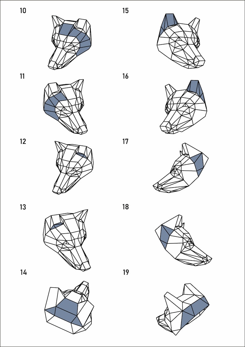 DIY Origami Wolf Mask: Halloween Masquerade (PDF Download) - Etsy