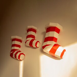 Christmas Stocking 3d Papercraft, Digital Download PDF Templates, SVG ...
