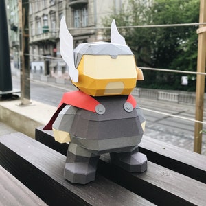 DIY Papercraft Thor Kit, Comic Character, Asgard God, Baby Thor, Kids ...