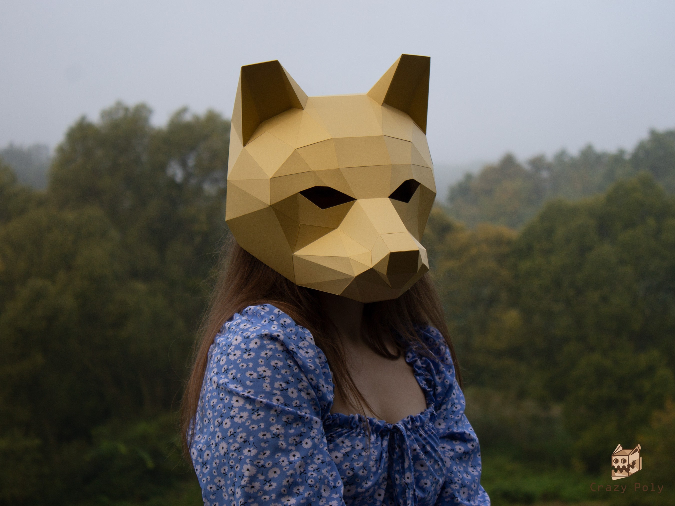 DIY Origami Wolf Mask: Halloween Masquerade (PDF Download) - Etsy