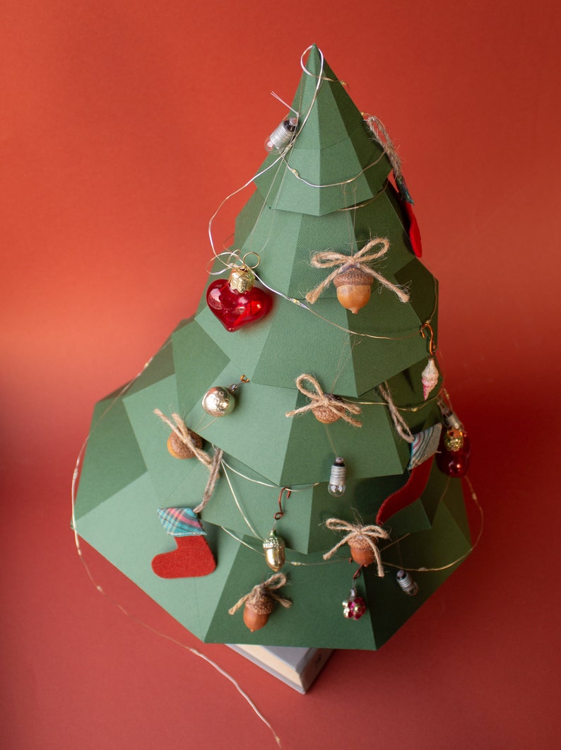 Diy Papercraft Christmas Tree, Digital SVG PDF Templates, Svg and Dxf ...