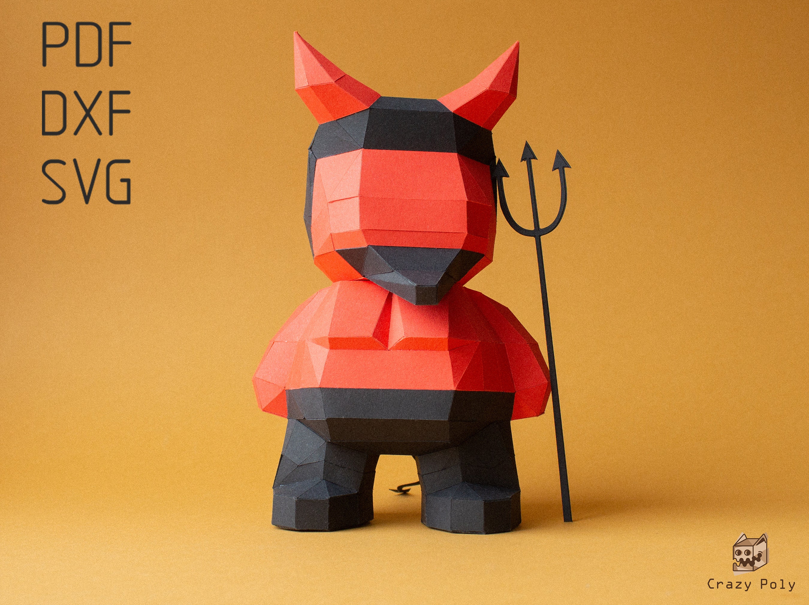 DIY Lucifer Figure Devil's Papercraft Template Halloween - Etsy Australia