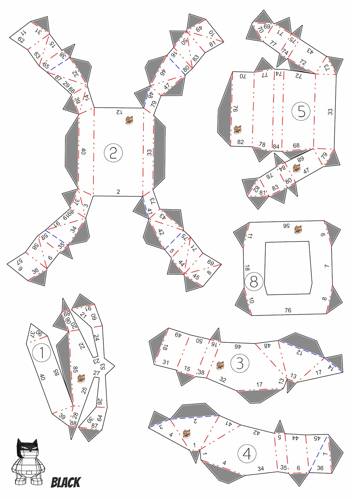 DIY Superhero PDF Template Comic Character 3D Papercraft | Etsy