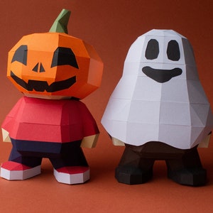 3D Papercraft Pumpkin Doll: Halloween DIY SVG Template - Etsy