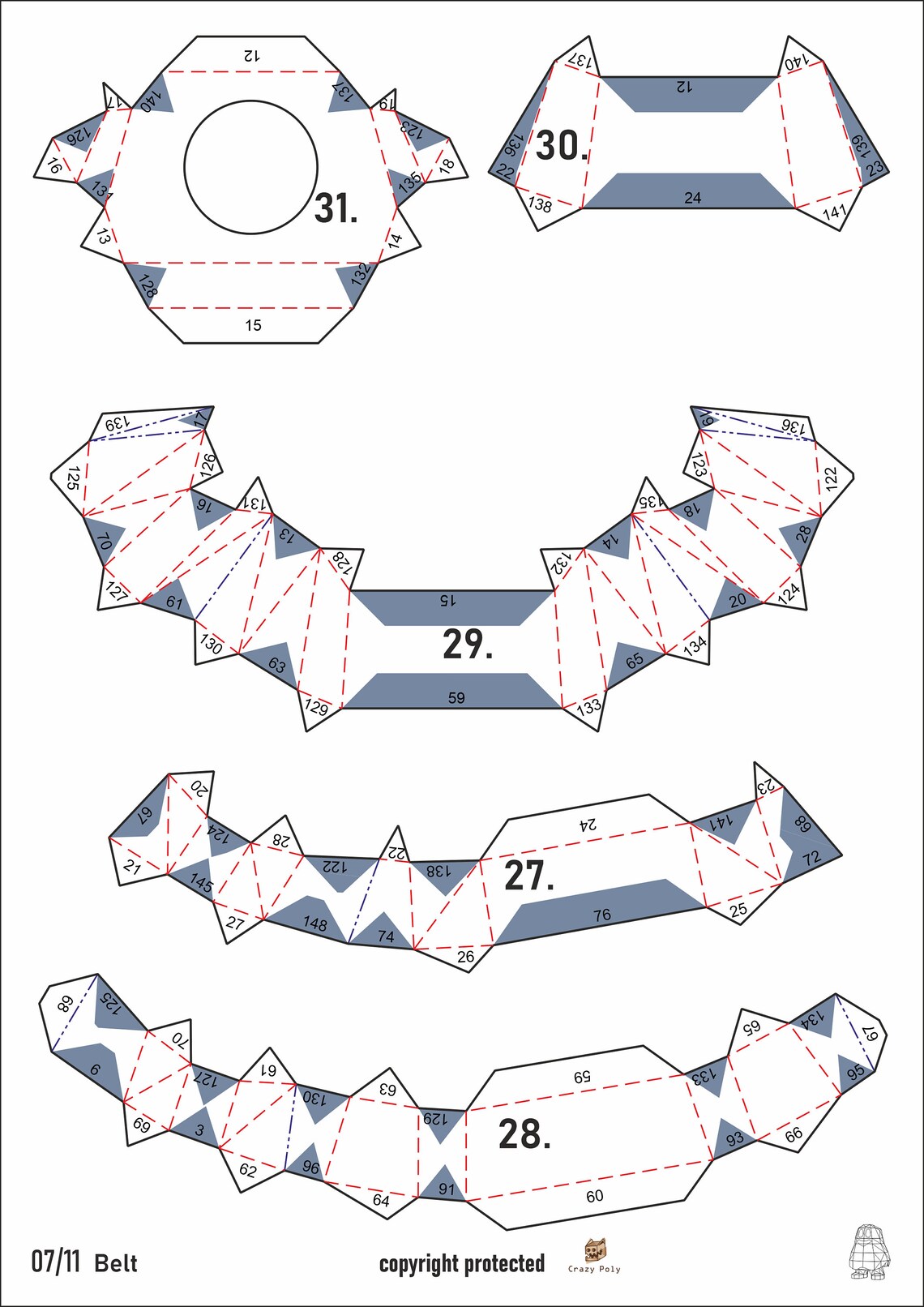 Halloween Ghost Man Figures Papercraft Pdf Template With Svg | Etsy