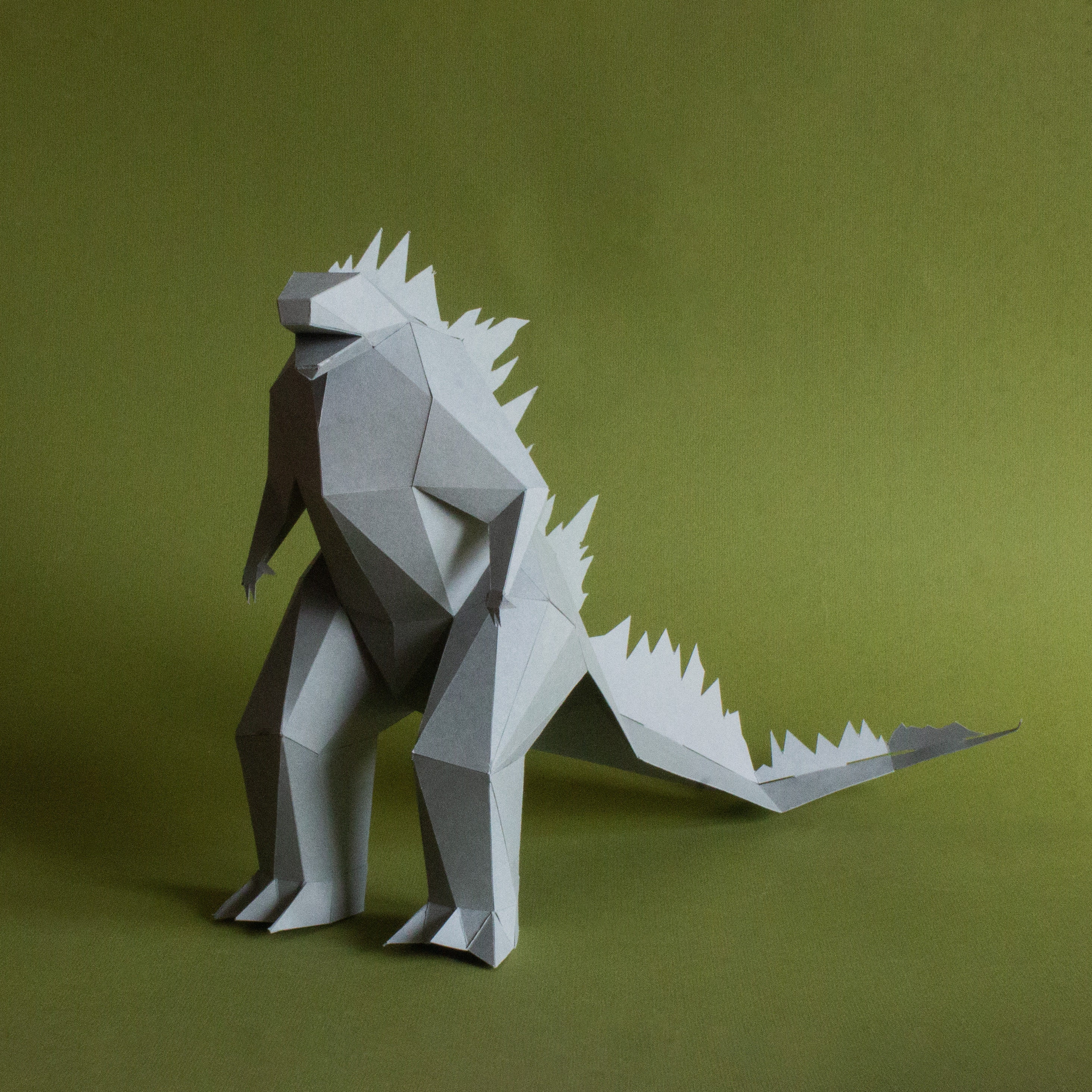 Godzilla Papercraft Template: Low Poly 3D Origami Kaiju (PDF, SVG, DXF ...
