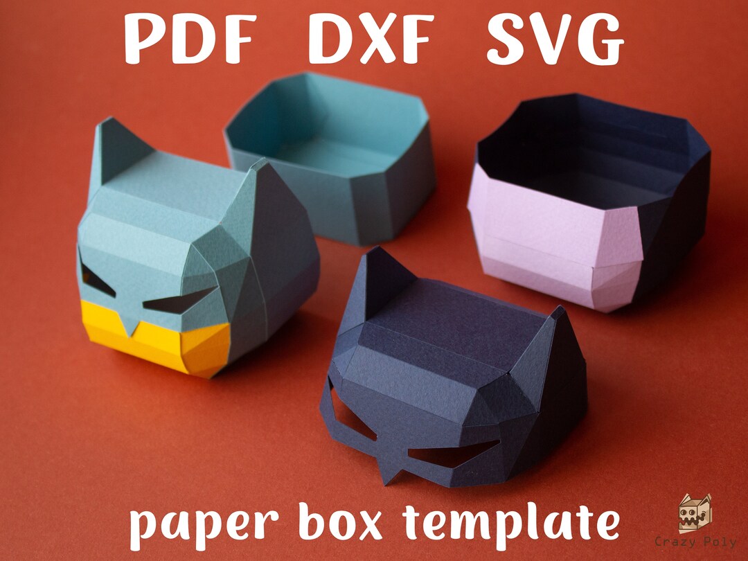 Paper Box SVG Files for Cricut, 3D Papercraft DIY Gift Box Template - Etsy
