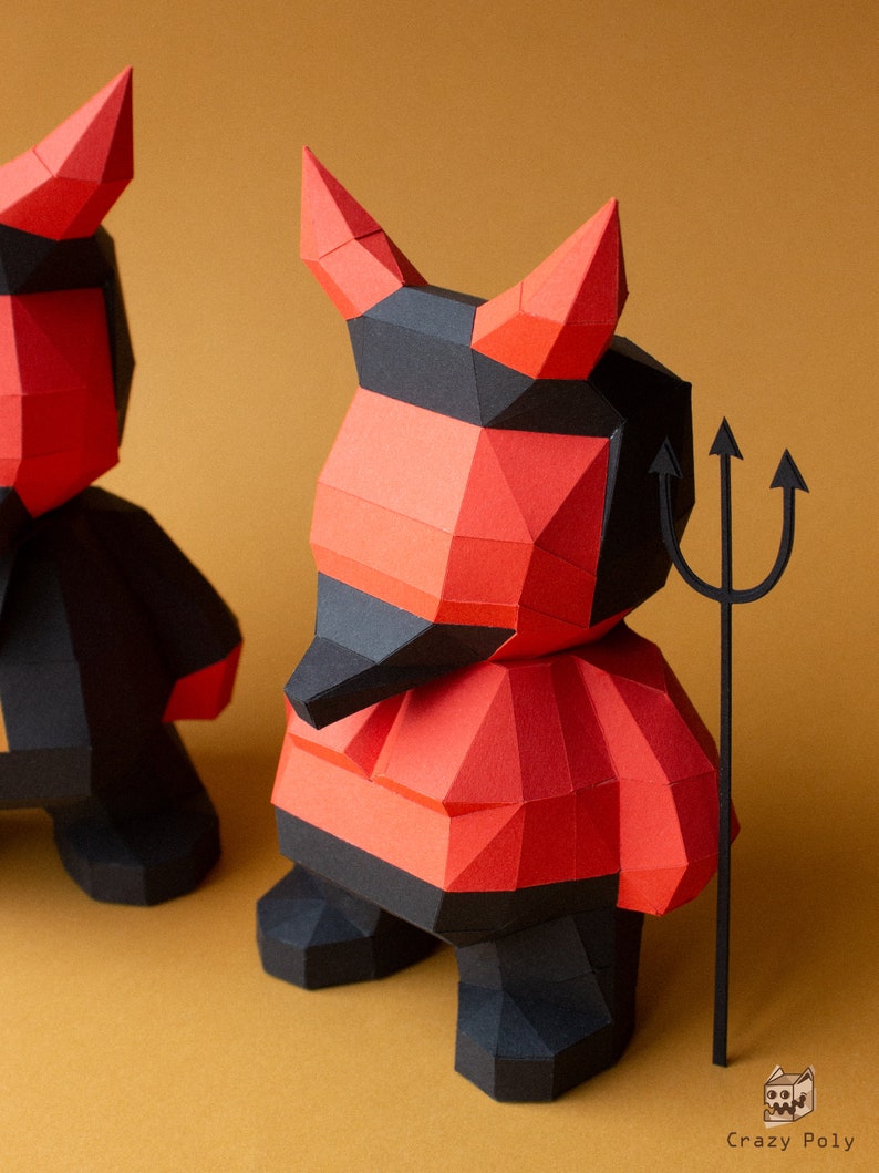 DIY Lucifer Figure Devil's Papercraft Template Halloween - Etsy