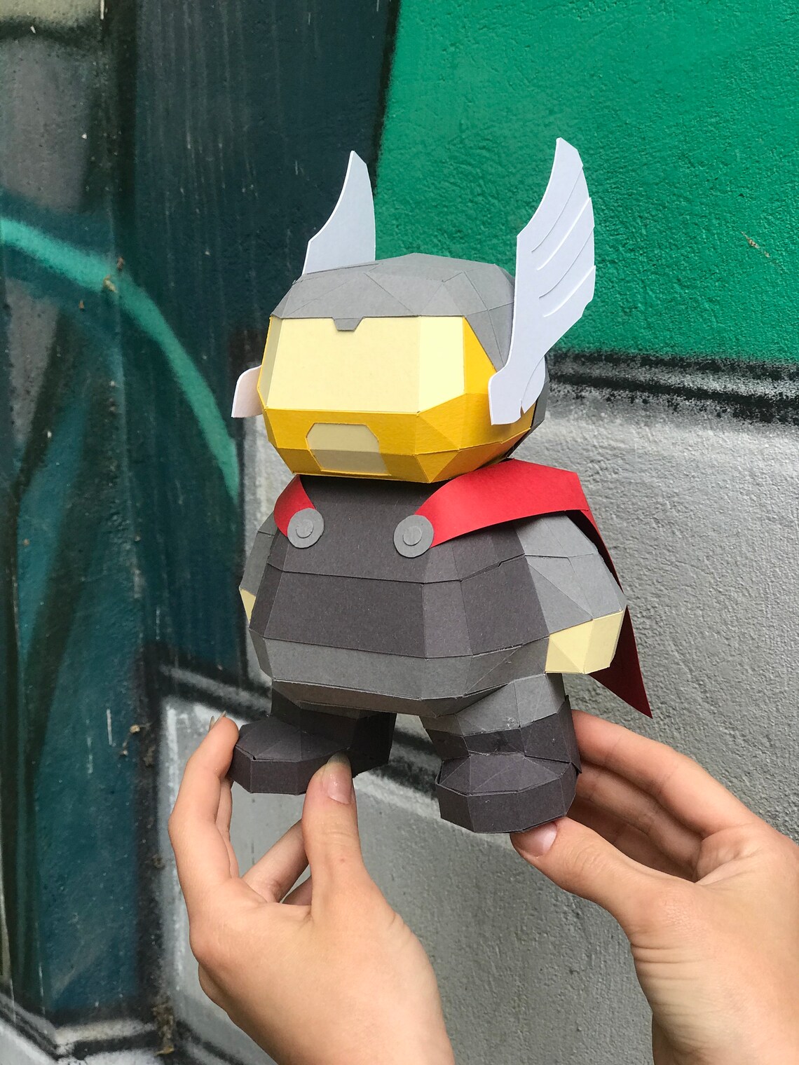 DIY Papercraft Thor Kit: Low Poly 3D Puzzle (PDF Template) - Etsy
