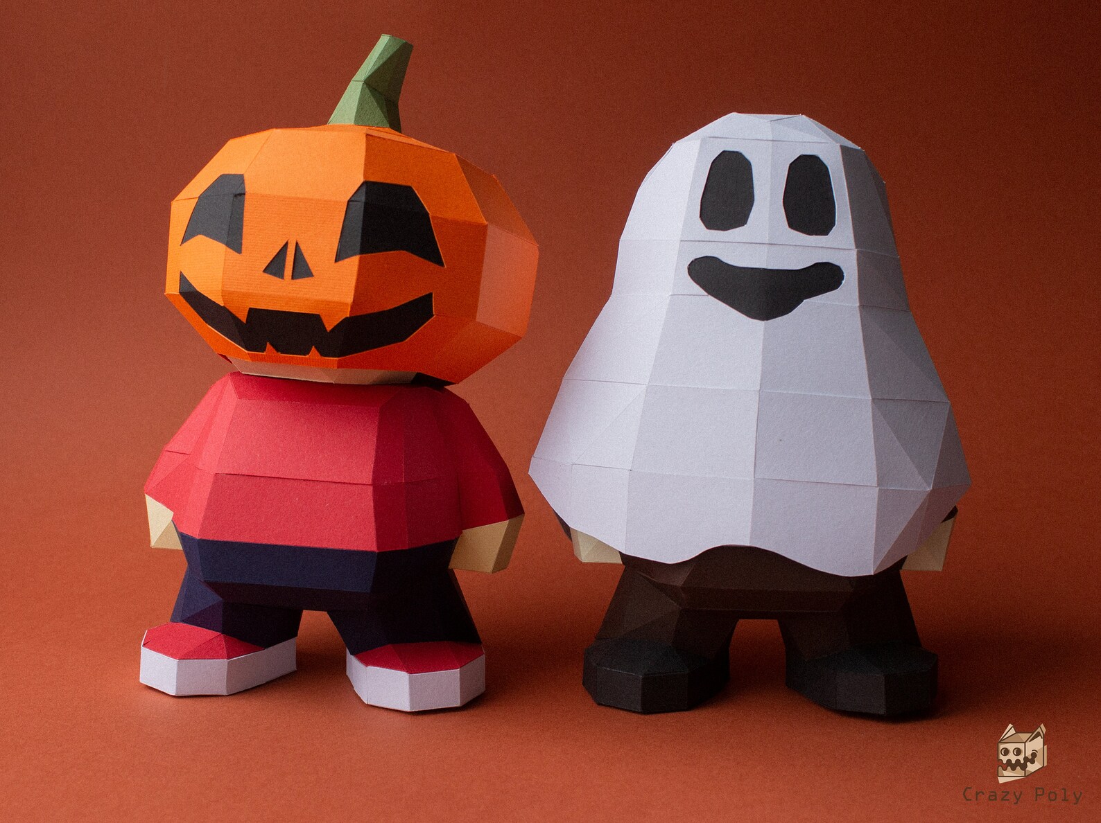 Halloween Ghost Man Figures Papercraft Pdf Template With Svg | Etsy