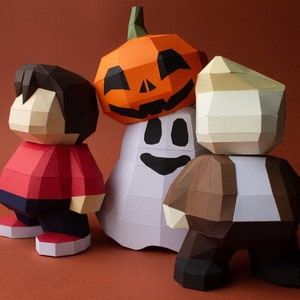 Halloween Ghost Man Figures Papercraft, Pdf Template With Svg and Dxf ...