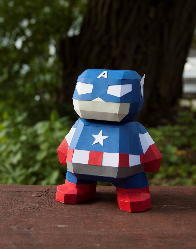 DIY Superhero PDF template comic character 3D papercraft | Etsy