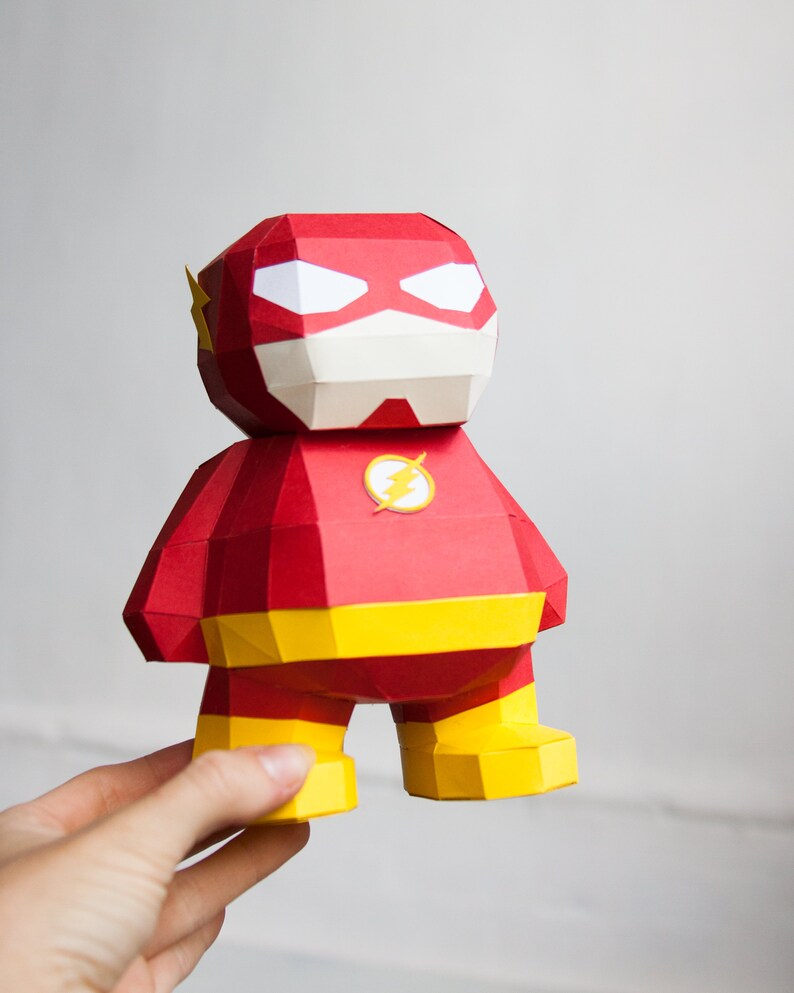 DIY Papercraft Flash DIGITAL Flash lowpoly for print 3d | Etsy